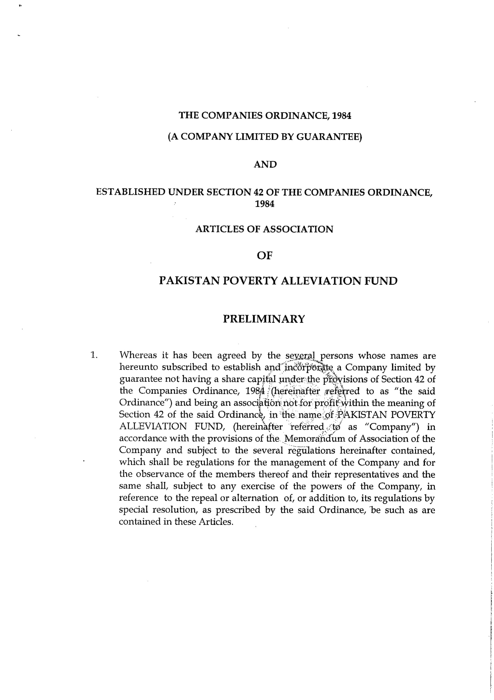 General Information | Pakistan Poverty Alleviation Fund